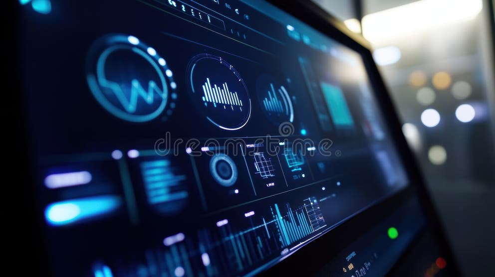 106 Computer Display Showing Various Data Graphs Charts Stock Photos - Free & Royalty-Free Stock ...