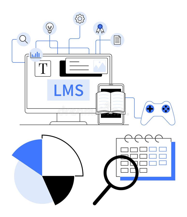 Learning Management System Interface with Digital Tools and Analytics ...