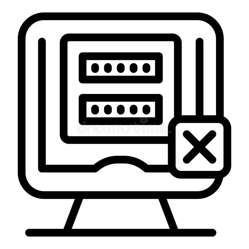 Computer Screen Displaying Wrong Password Showing Login Error Stock ... Computer Screen Displaying Wrong Password Showing Login Error Stock ...