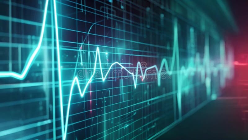 Computer Screen Showing Medical Line Graph Stock Video - Video of ...