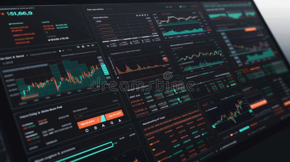 Computer Screen Displaying Multiple Data Sets Stock Image - Image of study, graphs: 320486659