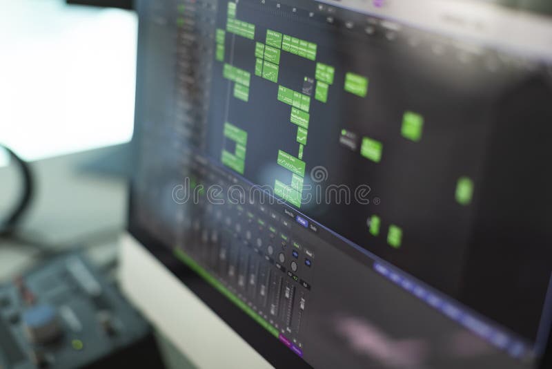 Computer Screen Showing Programmed Music Stock Photo - Image of ...