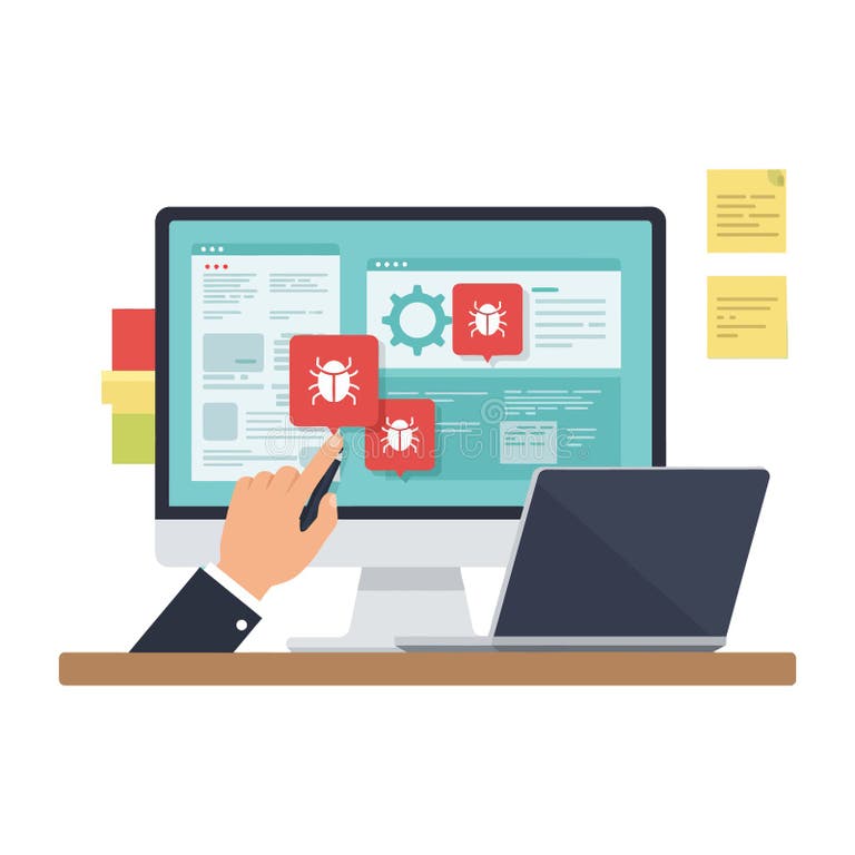 Software Bugs Vector Stock Illustrations – 1,710 Software Bugs Vector ...