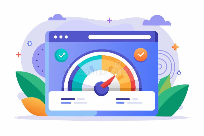 A Computer Screen Showing a Speedometer, Indicating the Speed of a ...