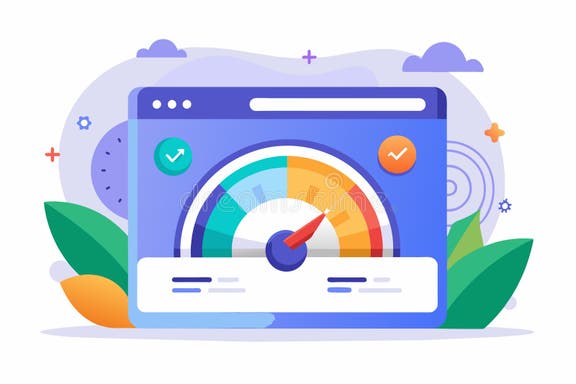 A Computer Screen Showing a Speedometer, Indicating the Speed of a ...