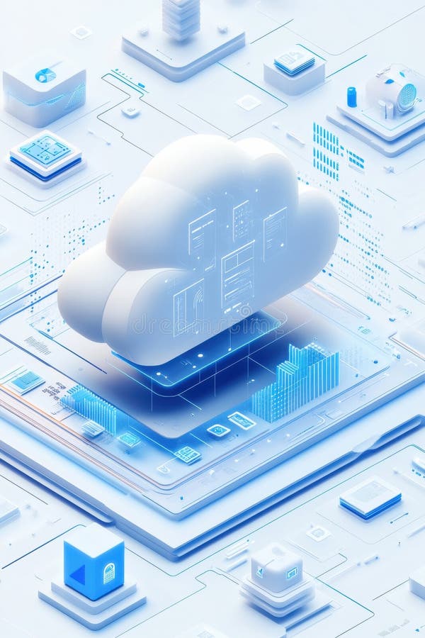 Computer Screen Shows Cloud Lot Data Stock Photos - Free & Royalty-Free ...