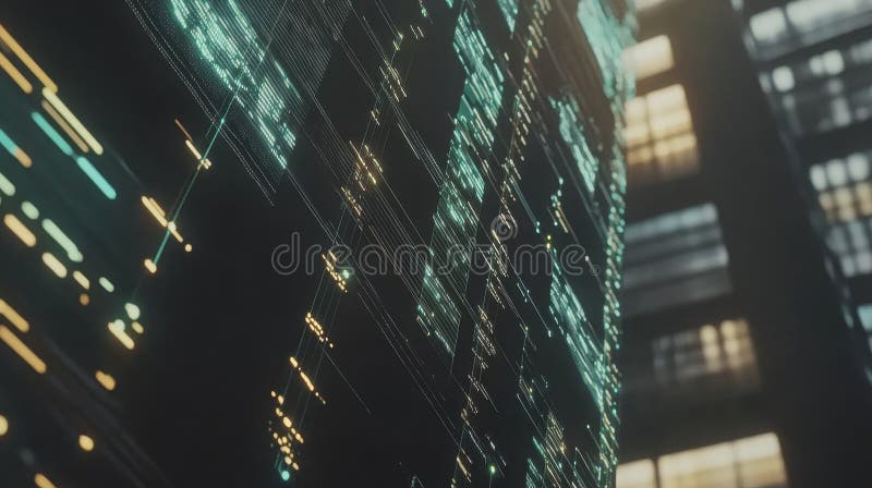 A Computer Screen Shows a Green and Yellow Globe with a Lot of Lines ...