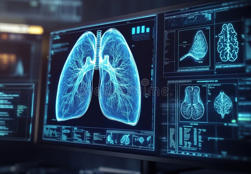 A Computer Screen Shows Images from an AI-generated Medical Scanner ...