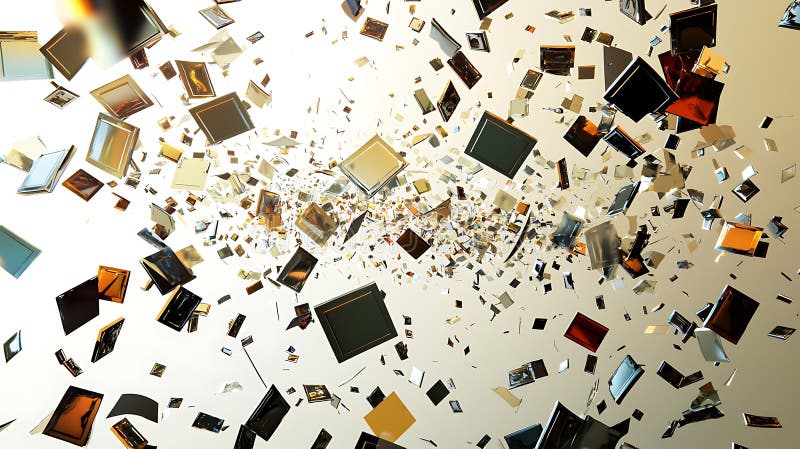 A Computer Screen Shows a Lot of Small Squares and Rectangles Stock ...