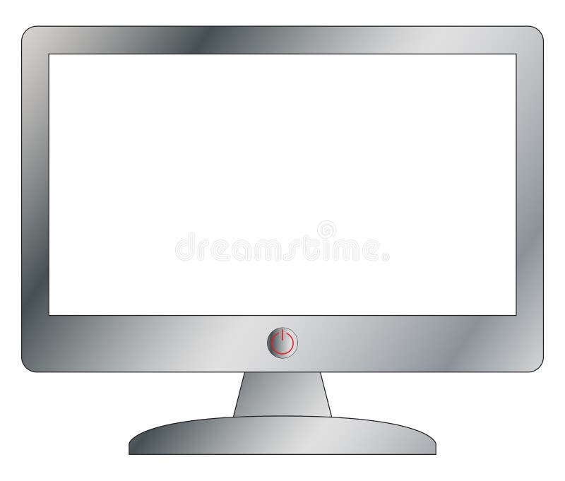 Computer Screen Silhouette stock illustration. Illustration of screen ...