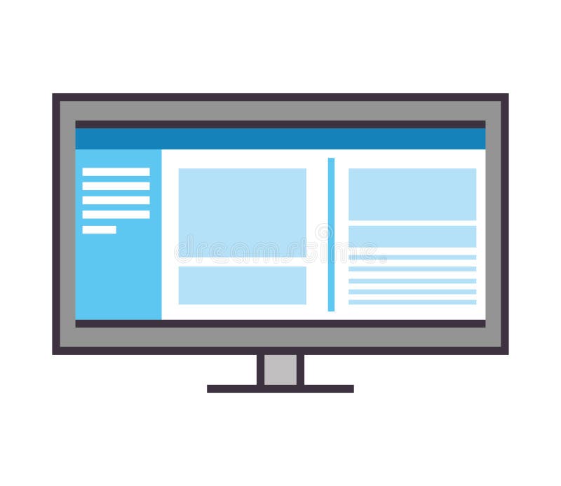 Computer Screen Social Media Stock Vector - Illustration of chat ...