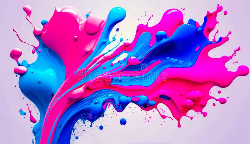 Computer Screen with Splash of Paint on it. Generative AI Stock ...