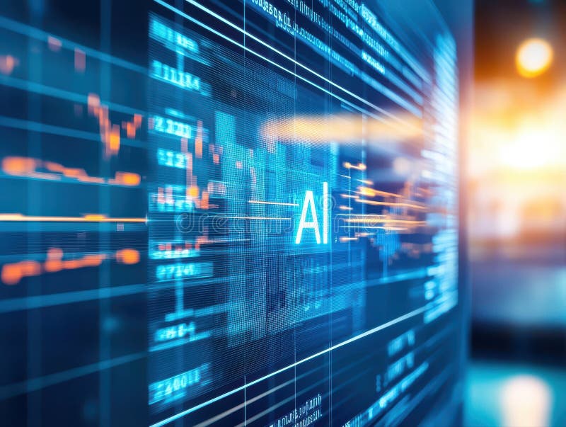 Computer Screen with a Striking Blue Background Illustrating Modern ...