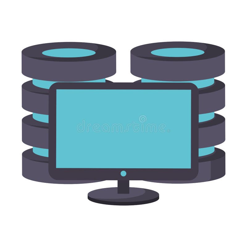 Computer Screen Technology Hardware Cartoon Stock Vector - Illustration ...