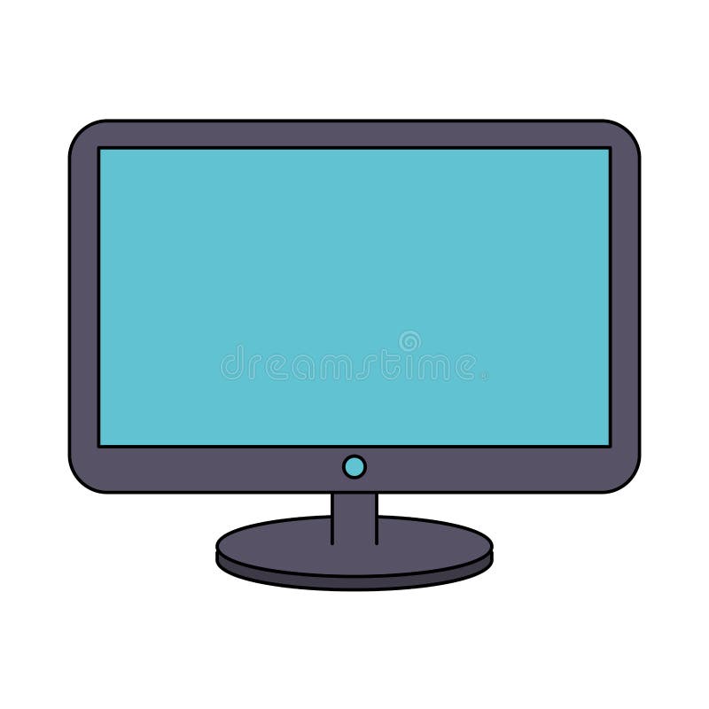 Computer Screen Technology Hardware Cartoon Stock Vector - Illustration ...