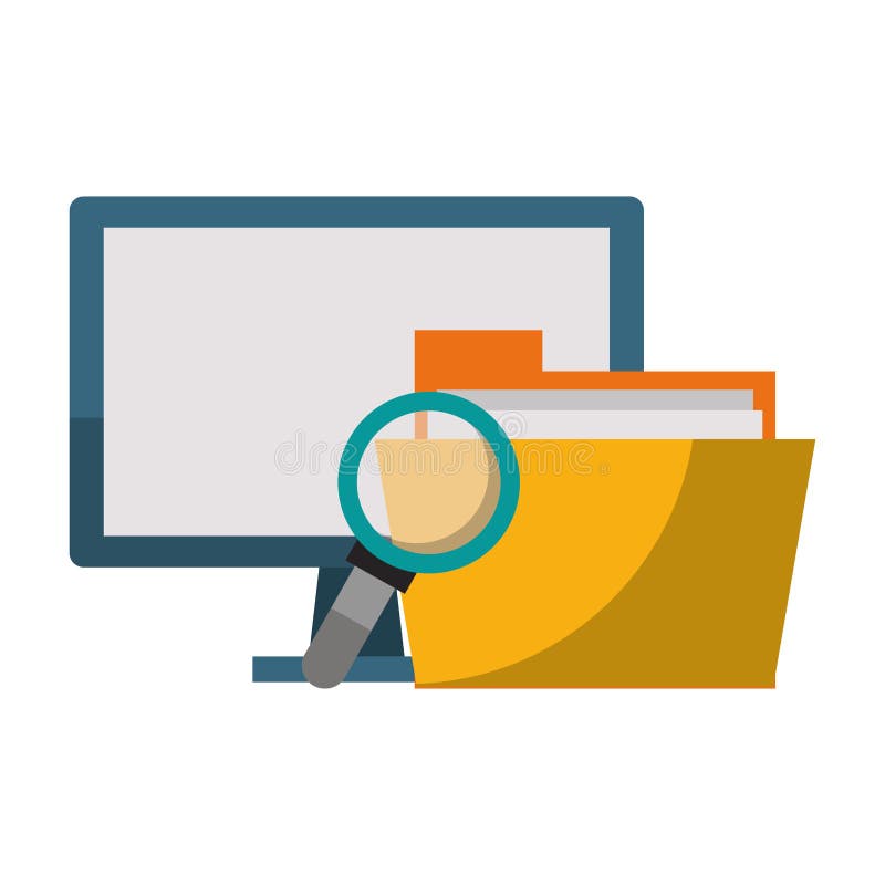 Computer Screen Technology Hardware Cartoon Stock Vector - Illustration ...