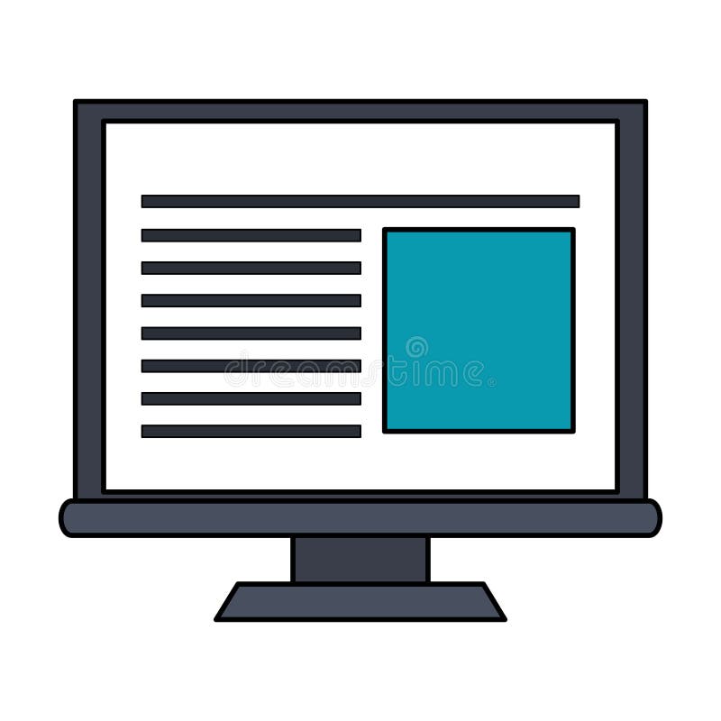 Computer screen technology stock vector. Illustration of device - 143346137