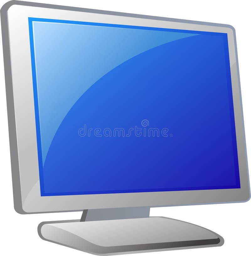 Lcd Monitor stock illustration. Illustration of computer - 5527872