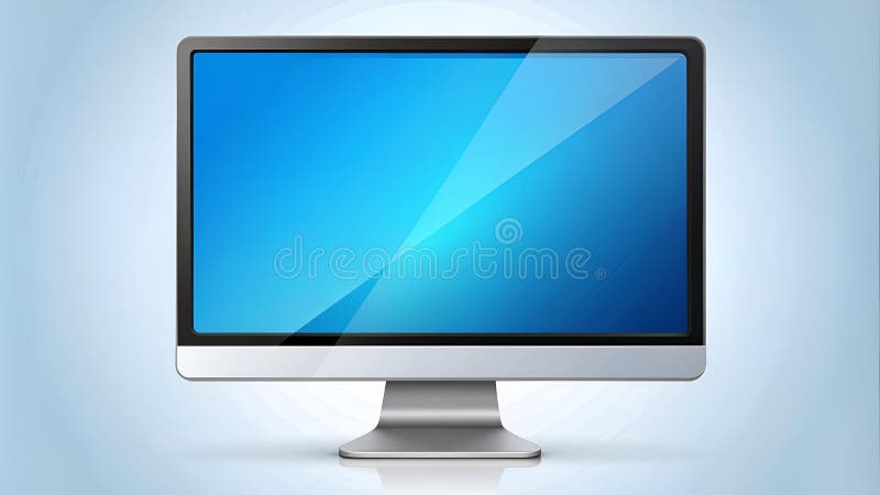 Computer Screen Vector Illustration Stock Illustration - Illustration ...