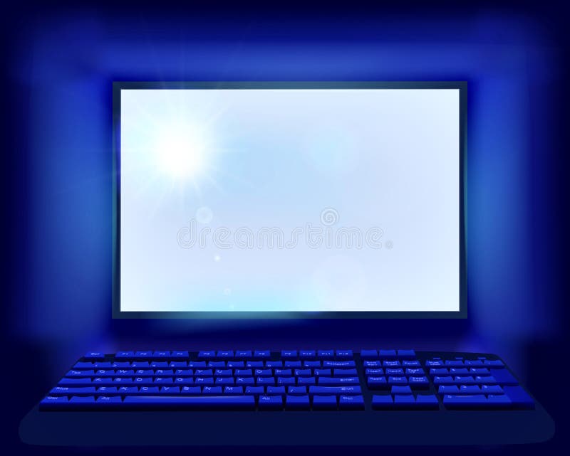 Computer Screen. Vector Illustration. Stock Vector - Illustration of ...