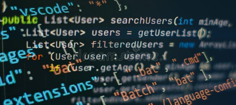 Computer Script. Programming Code Abstract Screen of Software Developer ... Computer Script. Programming Code Abstract Screen of Software Developer ...