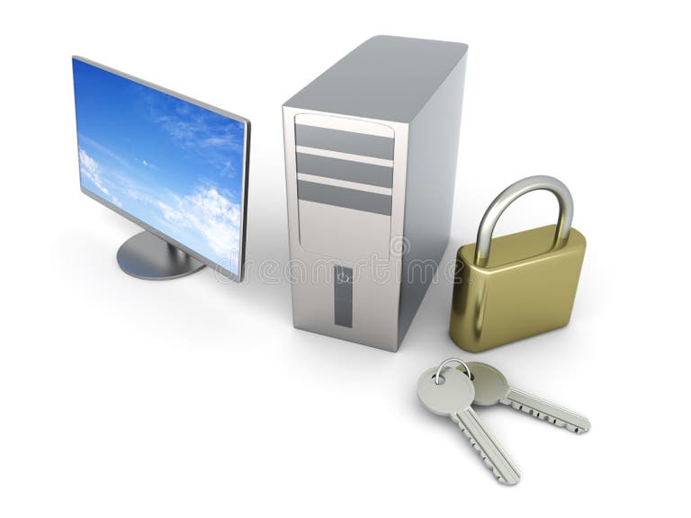 Computer security stock illustration. Illustration of padlock - 19569693