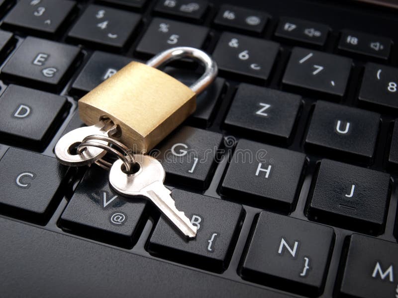 Data Information Computer Security Internet Keyboard Lock Stock Photo ...