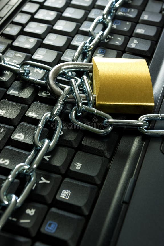Computer security stock photo. Image of padlock, desktop - 5431350