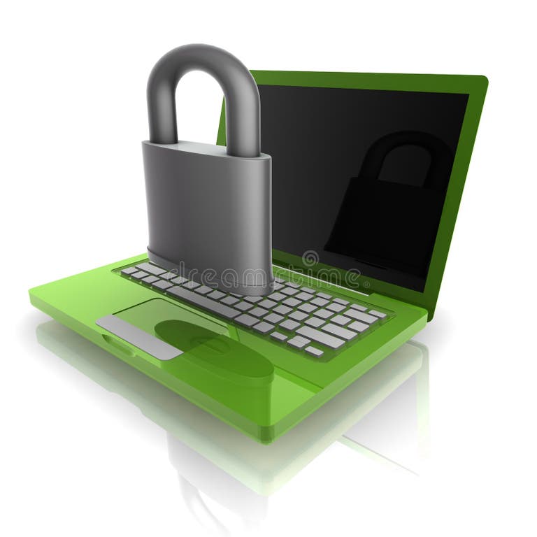 Computer security stock illustration. Illustration of portable - 9906633