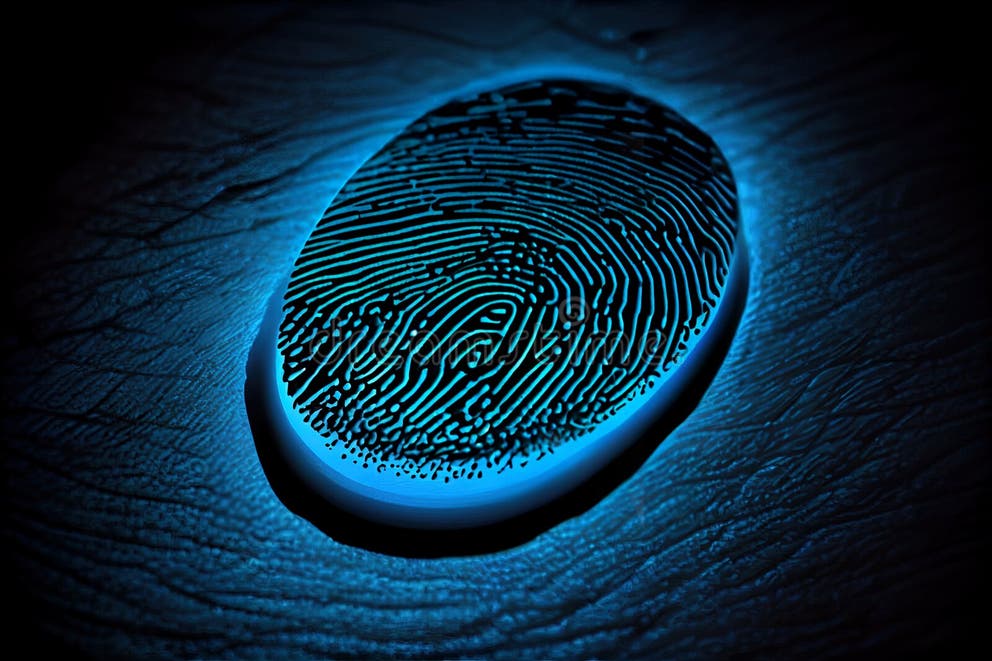 Digital biometrics concept stock illustration. Illustration of glass ...