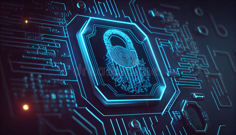 Digital biometrics concept stock illustration. Illustration of login ...