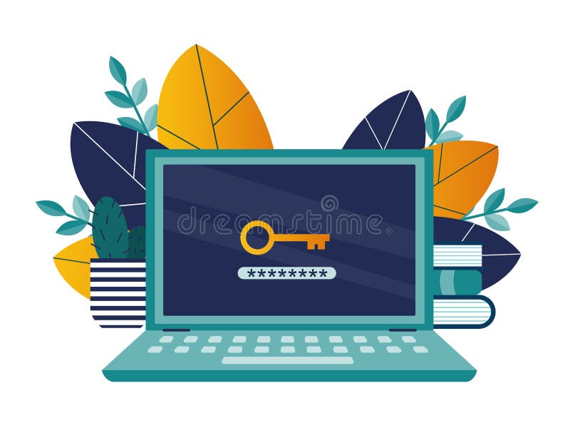 Computer Security 2 stock vector. Illustration of code - 123884359