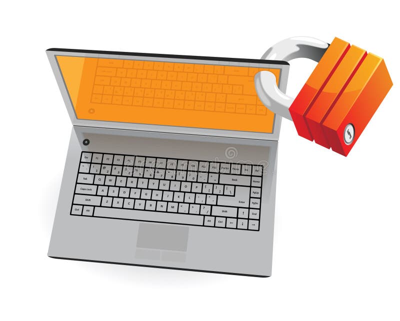 Computer security stock illustration. Illustration of protect - 25740591