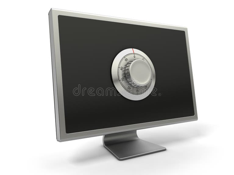 Locked Computer Monitor Stock Illustrations – 881 Locked Computer ...