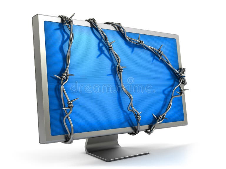 Locked Computer Monitor Stock Illustrations – 881 Locked Computer ...