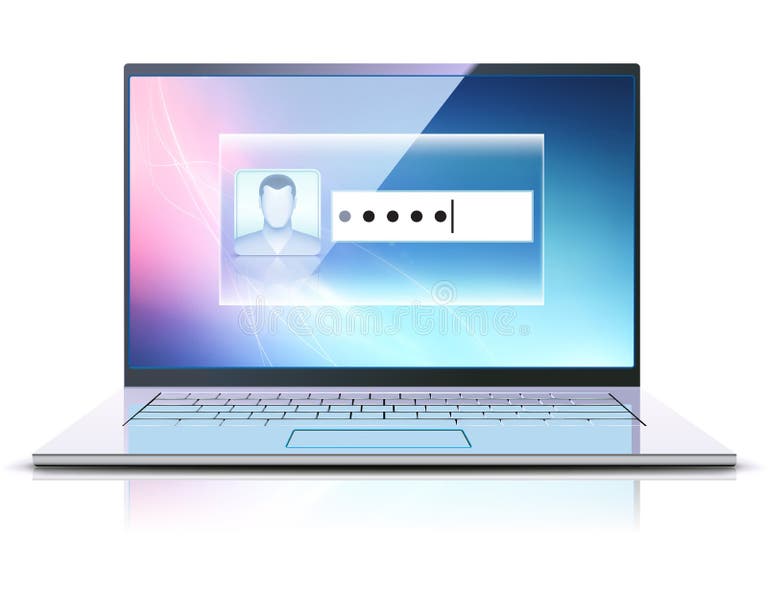 Locked Computer Monitor Stock Illustrations – 881 Locked Computer ...