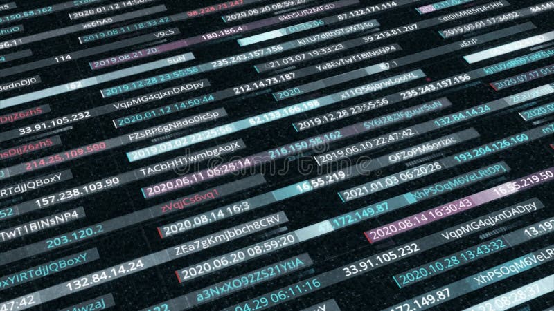Text Password Found And Random Characters On Black Screen Stock Video Video Of Abstract