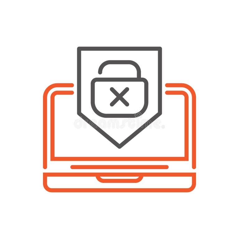 Computer Security Concept. Vector Illustration Decorative Design Stock ...