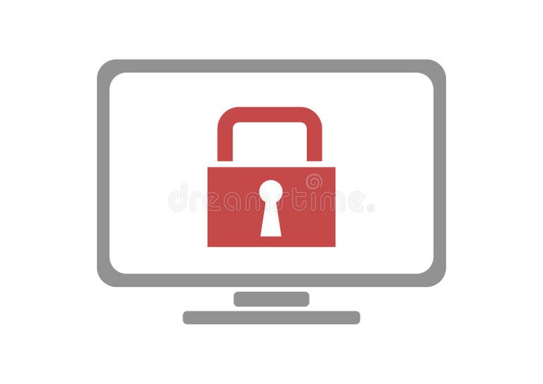 Computer Security Concept. Vector Illustration Decorative Design Stock ...