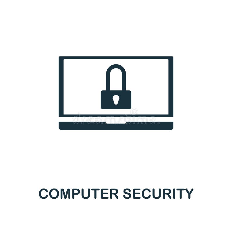 Computer Security Creative Icon. Simple Element Illustration Stock ...