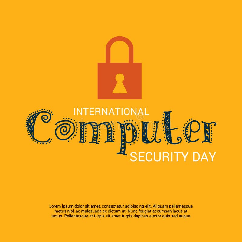 Computer Security Day. stock illustration. Illustration of ...