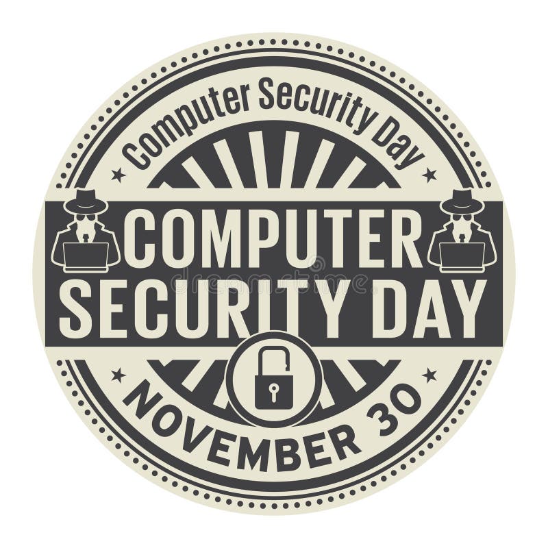 Computer Security Day, November 30 Stock Vector - Illustration of ...
