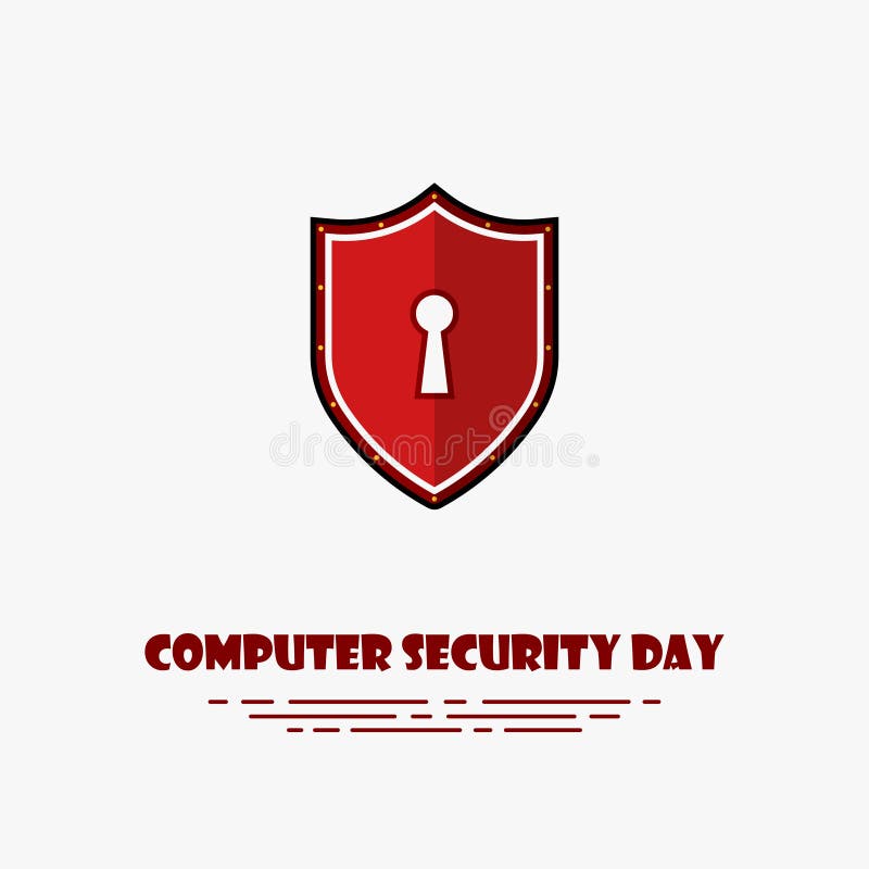 Computer Security Day stock vector. Illustration of desktop - 162421796