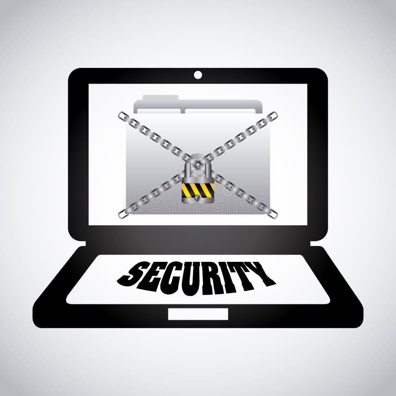 Computer security stock vector. Illustration of computer - 48289955