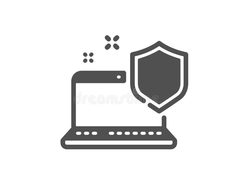 Computer Security Icon. Laptop Privacy Sign. Vector Stock Vector ...