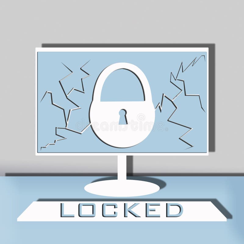 Computer Security Illustration Stock Illustration - Illustration of ...