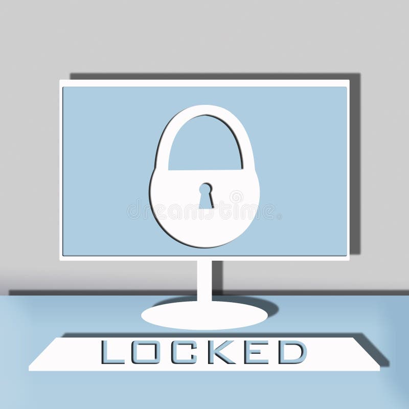 Computer Security Illustration Stock Illustration - Illustration of ...