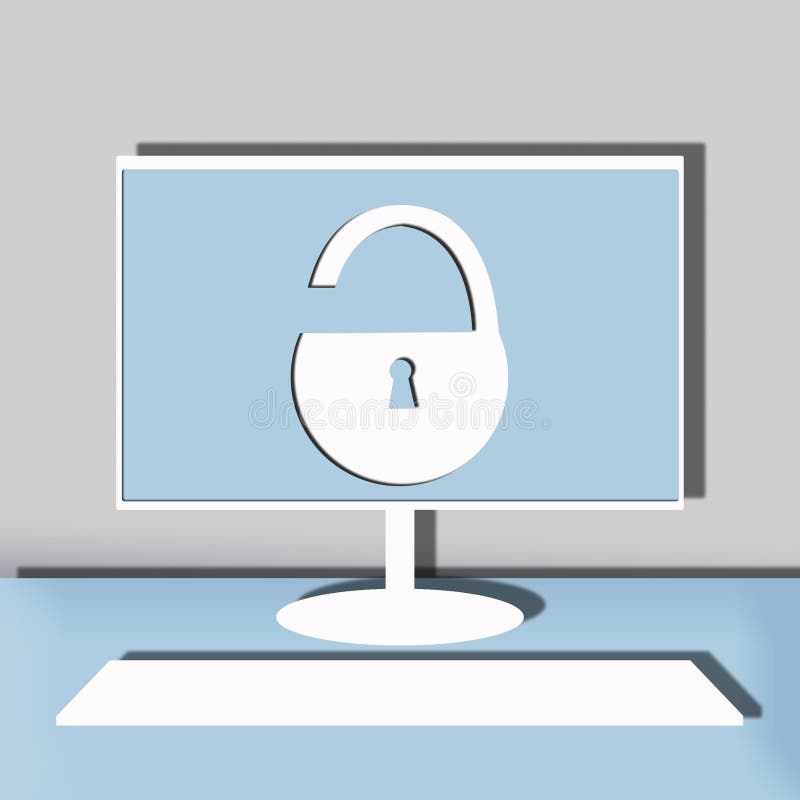 Computer Security Illustration Stock Illustration - Illustration of ...