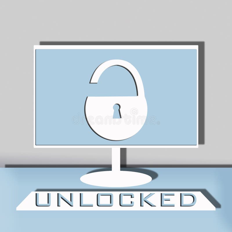 Computer Security Illustration Stock Illustration - Illustration of ...