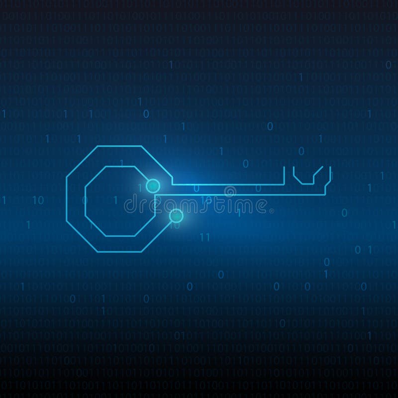 Computer Security. Key Icon. Stock Illustration - Illustration of ...